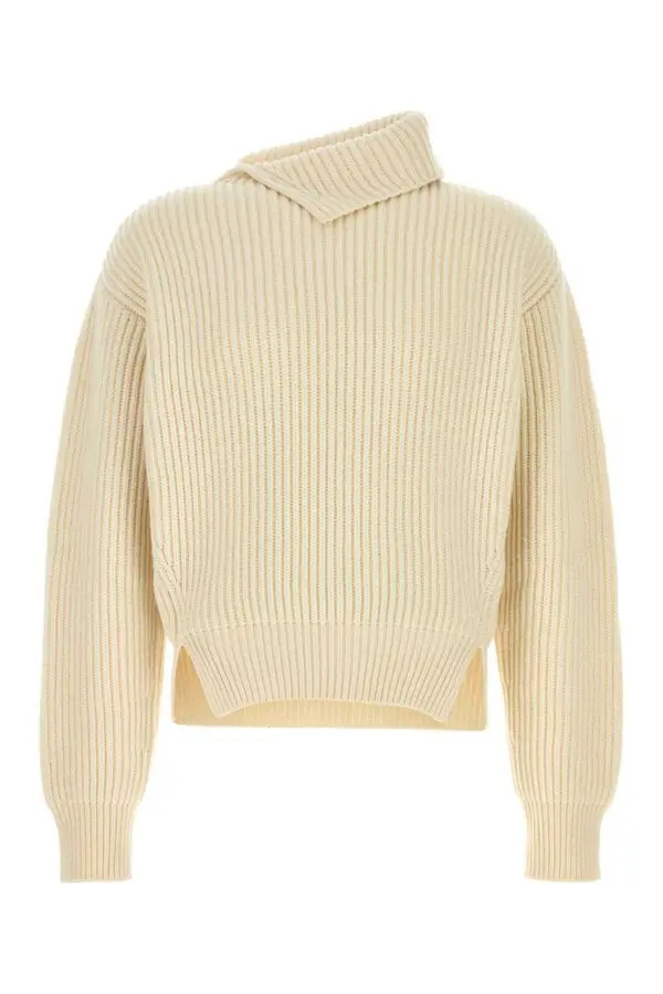 JIL SANDER Alpaca Blend Sweater - White
