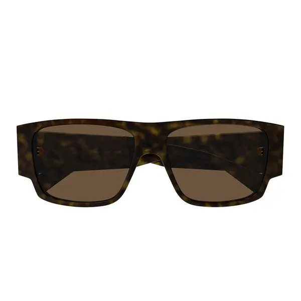 Bottega Veneta Havana Rectangle Sunglasses - Brown