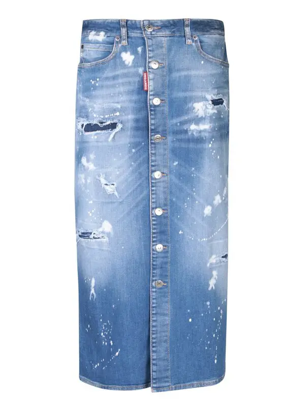 Dsquared2 Cotton Skirt - Blue
