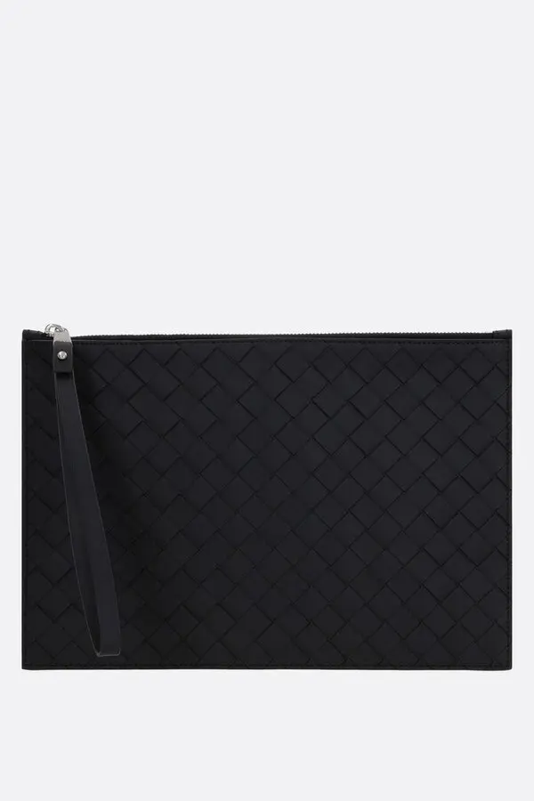 Bottega Veneta Intrecciato Leather Pouch - Black