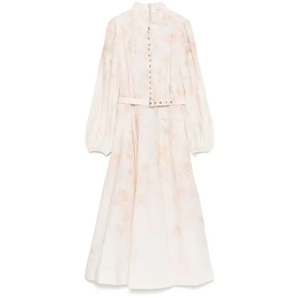 Zimmermann Printed Jacket Dress With Belted Waist - Pink