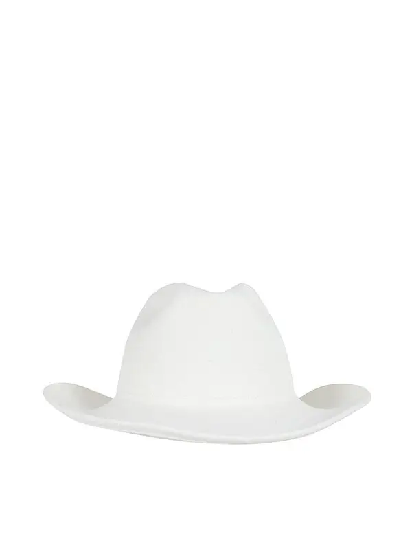 STUDIO Amy Rabbit Fur Cowboy Hat - White
