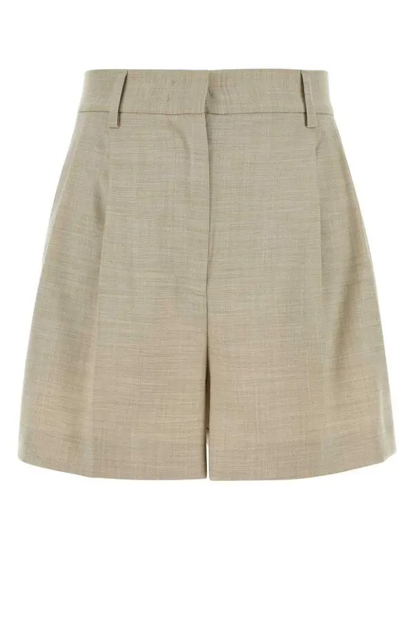Andamane Pinstriped Pleated Pants - Beige O Tan