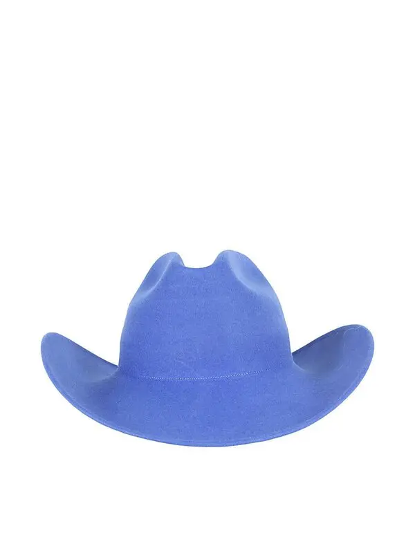 STUDIO Connie Hat Accessories Fur Cowboy Hat - Blue