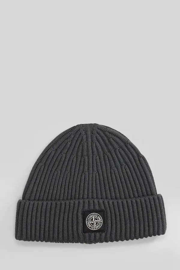 Stone Island Wool Beanie - Grey