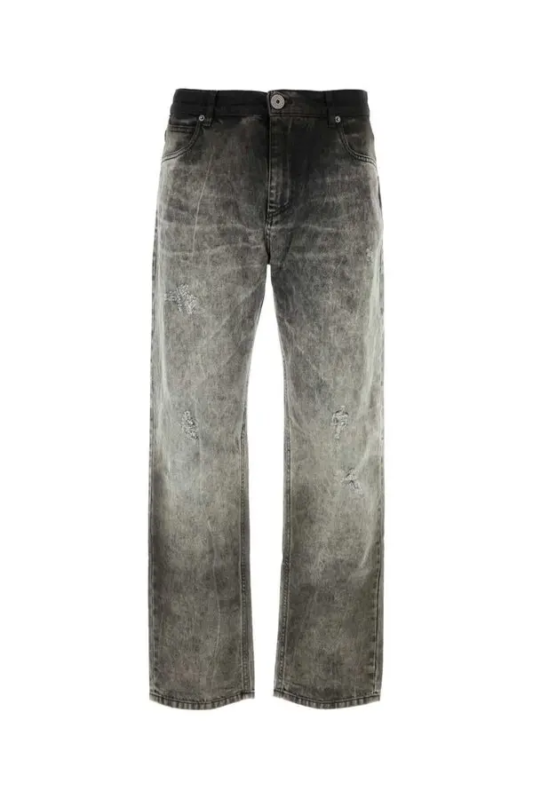 Balmain Straight Leg Jeans - 9fkgrisclairdélavé
