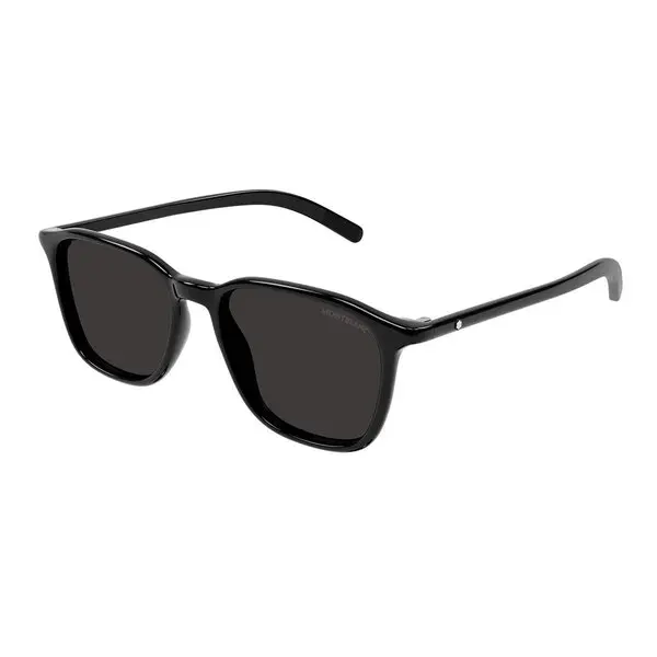 Montblanc Acetate Square Frame Sunglasses - Black