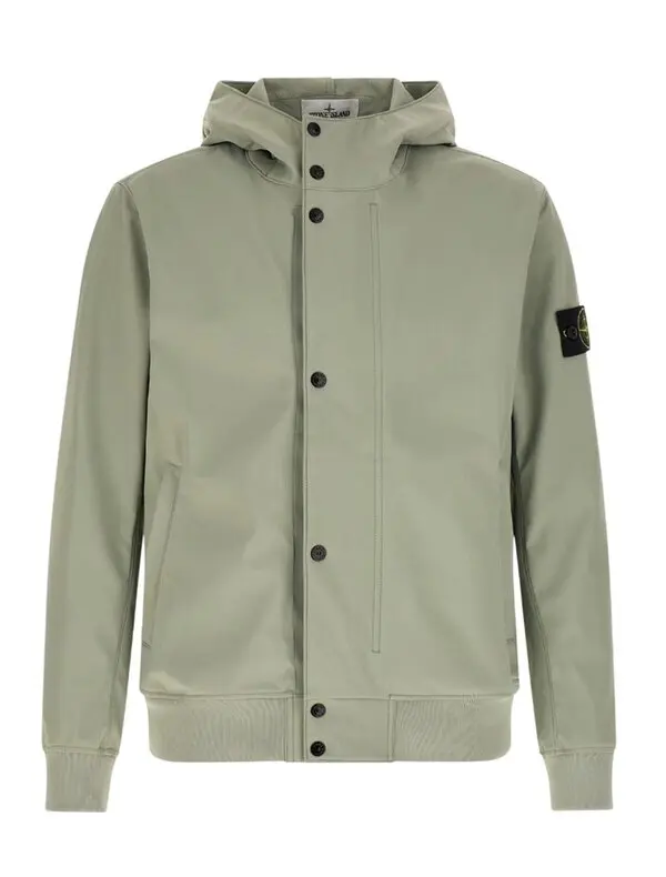 Stone Island Cotton Canvas Overshirt - Green