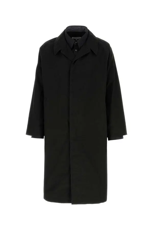MAISON MARGIELA Pvc Trench Coat - Black