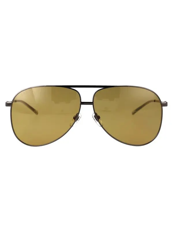 Gucci Aviator Sunglasses Gg1677s - Ruthenium-ruthenium-brown