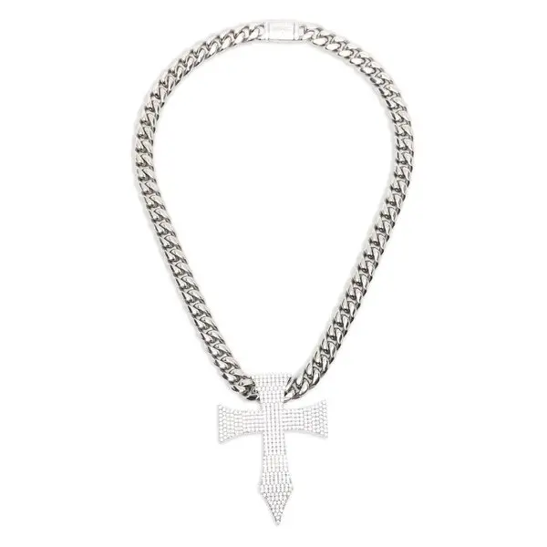 DARKAI Necklace With Cross Pendant - Silver