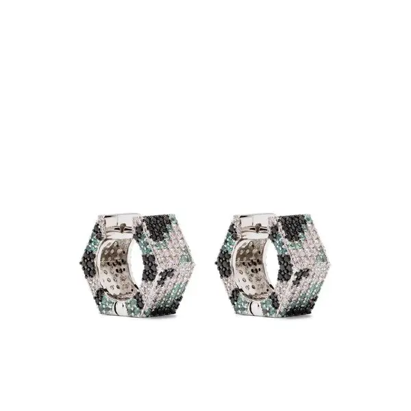 DARKAI Tone Earrings - Silver/black