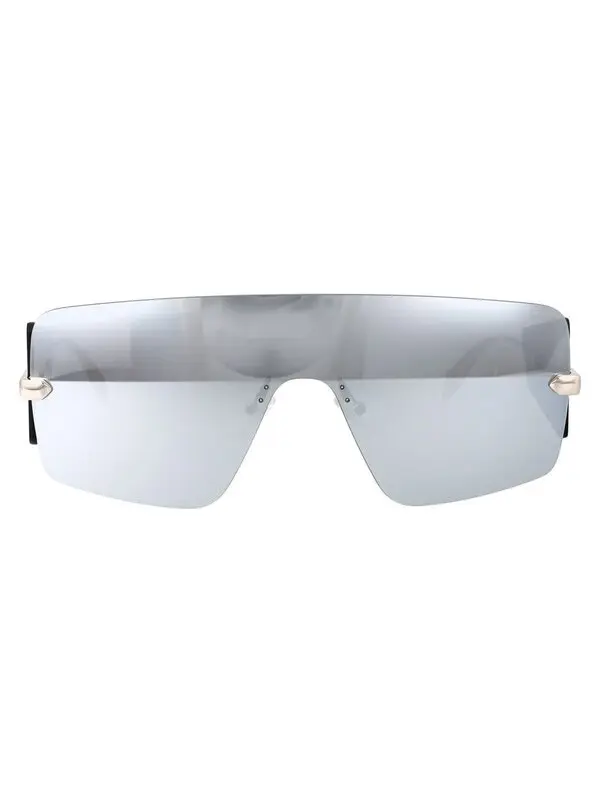 Alexander McQueen Full Rim Sunglasses - 002 Silver Silver Silver