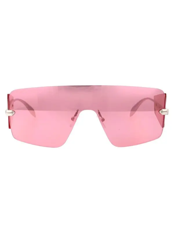 Alexander McQueen Am0460s Sunglasses - 004 Silver Silver Pink