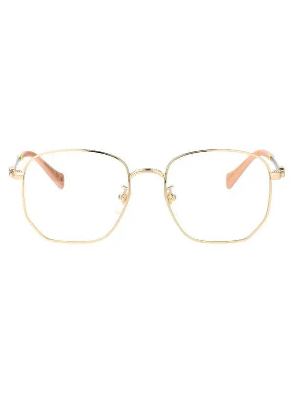 Gucci Acetate Eyeglasses - 003 Gold Gold Transparent