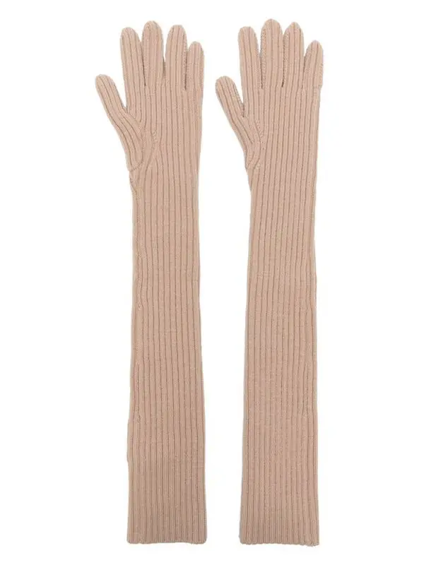 Dries Van Noten Knitted Gloves - Brown