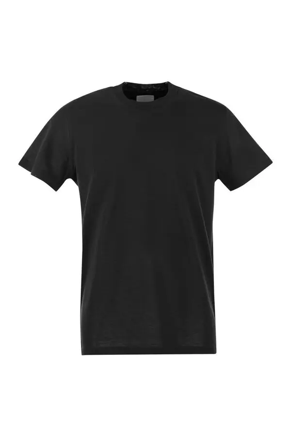PT TORINO Silk And Cotton T-shirt - Black