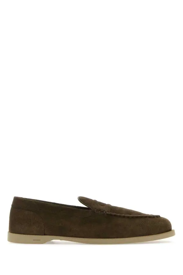 John Lobb Pace Mud Suede Loafers