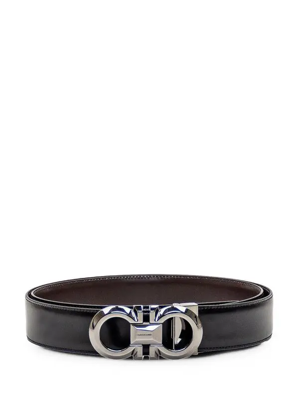 FERRAGAMO Gancini Reversible Belt - Black
