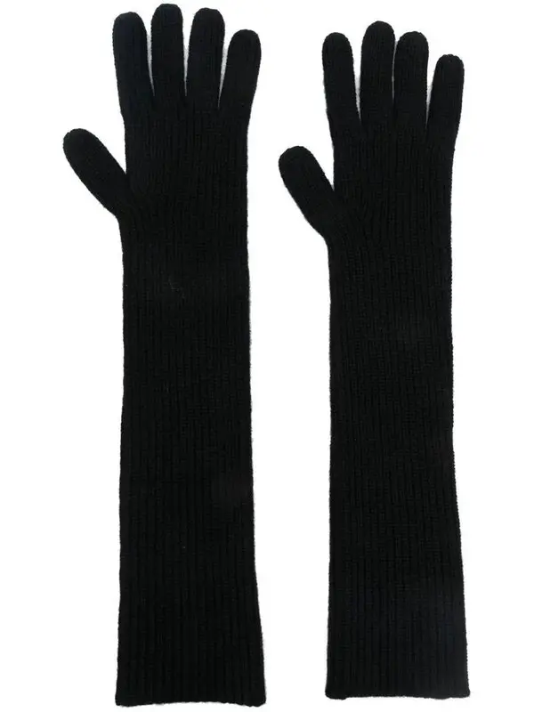 Loulou De Saison Knitted Gloves - Black