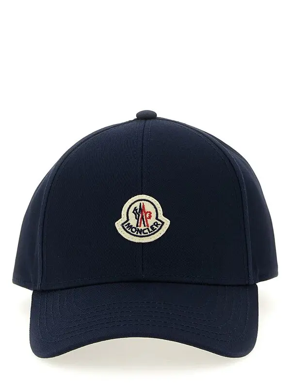 Moncler Logo Patch Cap - Blue