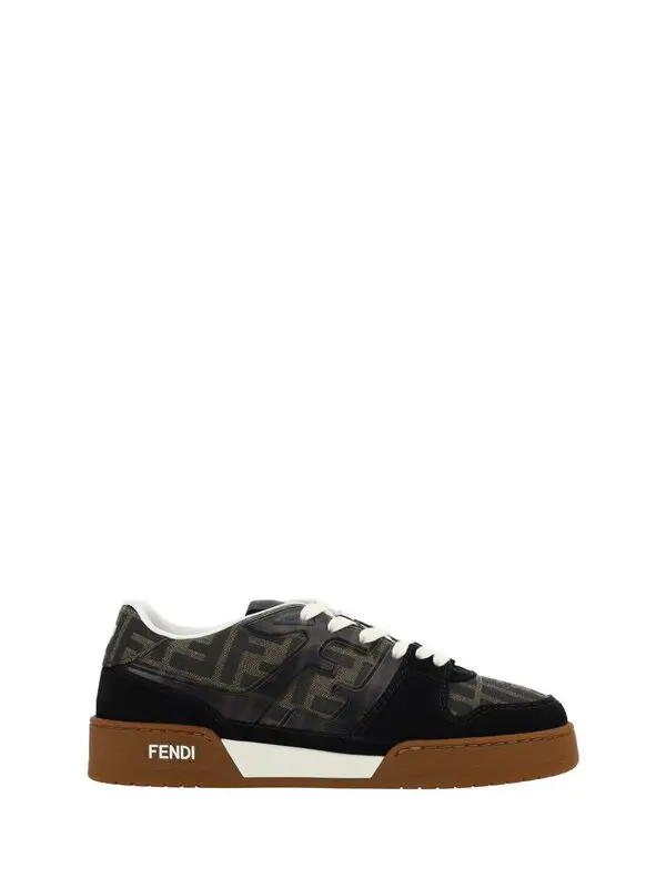 Fendi Domino Low Top Sneakers - Brown