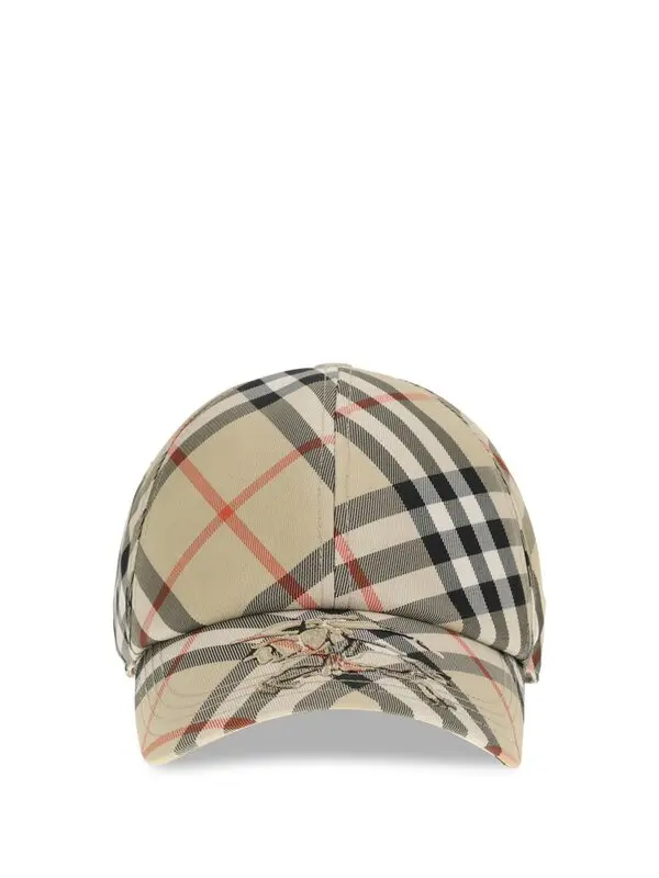 Burberry Check Baseball Cap - Beige
