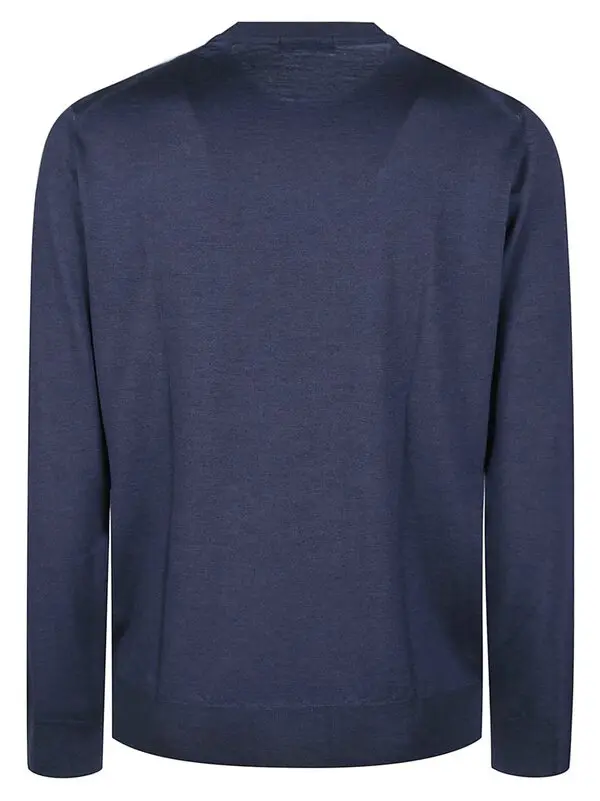 DRUMOHR High Neck Merino Wool Sweater - Blue
