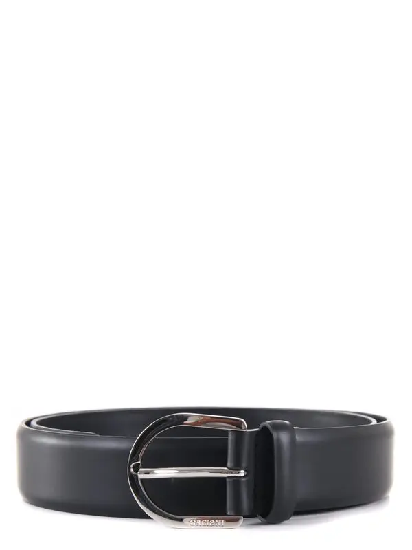 ORTIGNI Leather Belt - Black