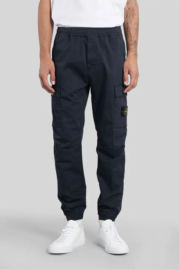 Stone Island Cotton Pants - Blue