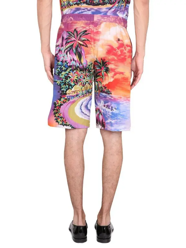 Dolce & Gabbana Bermuda Shorts With Hawaii Print - Multicolour