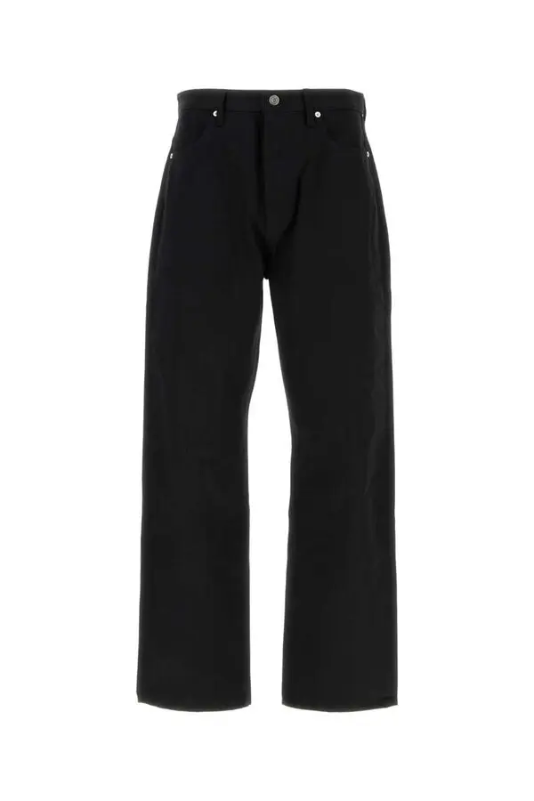 JIL SANDER Indigo Flamé Cotton Denim Jeans - Black