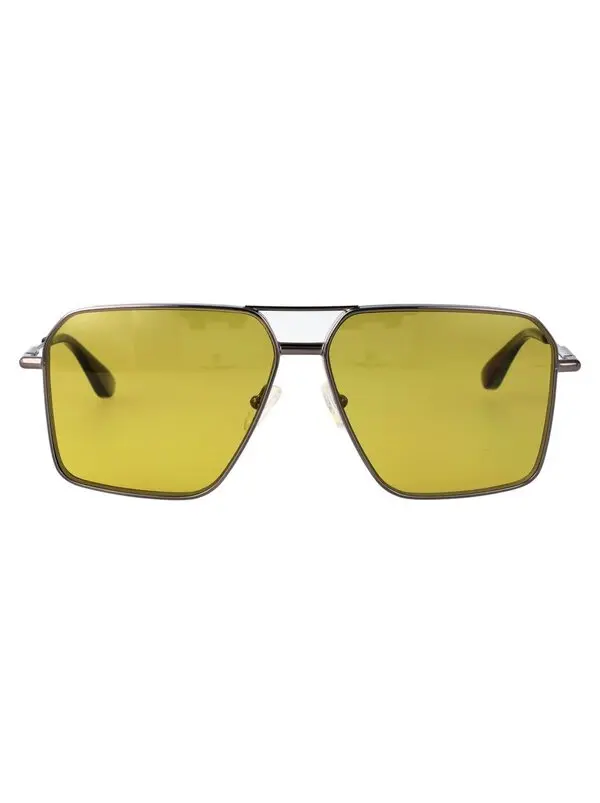 Alexander McQueen Aviator Sunglasses - Ruthenium-ruthenium-yellow