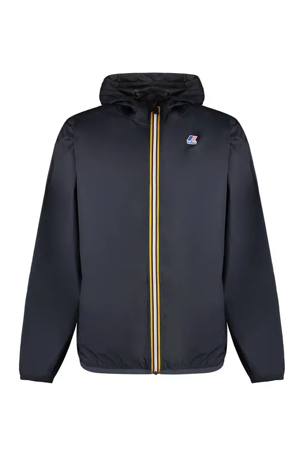 K-WAY Claude Hooded Nylon Jacket - Blue