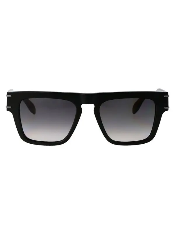 Alexander McQueen The Curve Sunglasses - 001 Black Black Grey