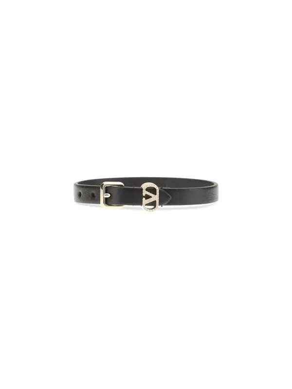 Valentino Garavani Leather Bracelet - Black