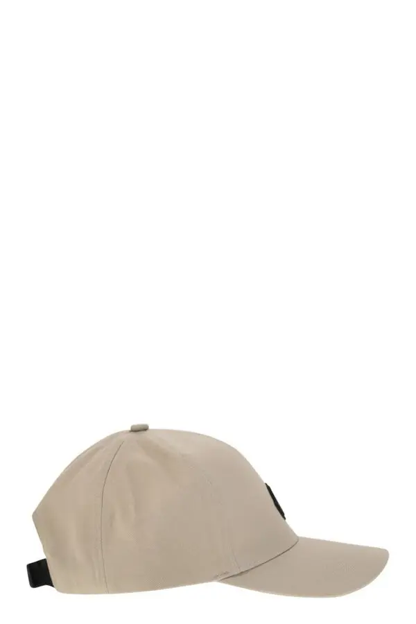 Moncler Cotton Gabardine Baseball Cap - Light Beige