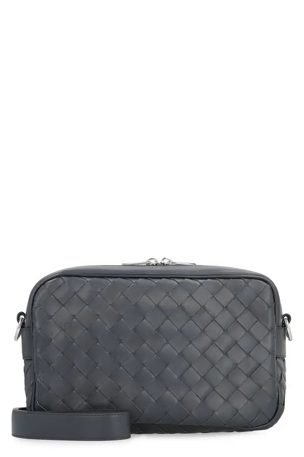 Bottega Veneta Small Intrecciato Camera Bag - Grey