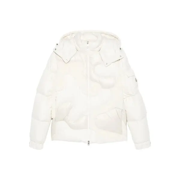 Moncler Jacket With Detachable Hood - White