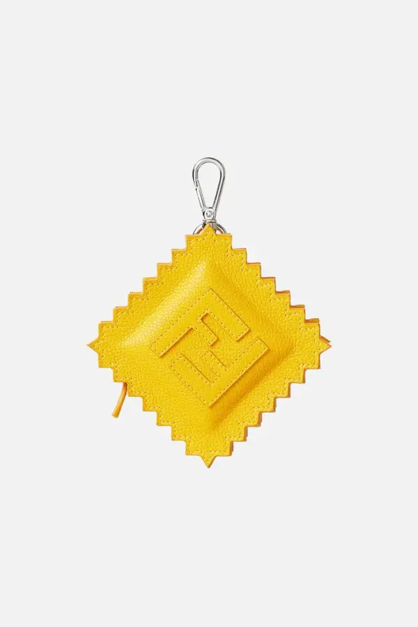 Fendi Bag Charm With Ff Patch - Sunflower+palladium