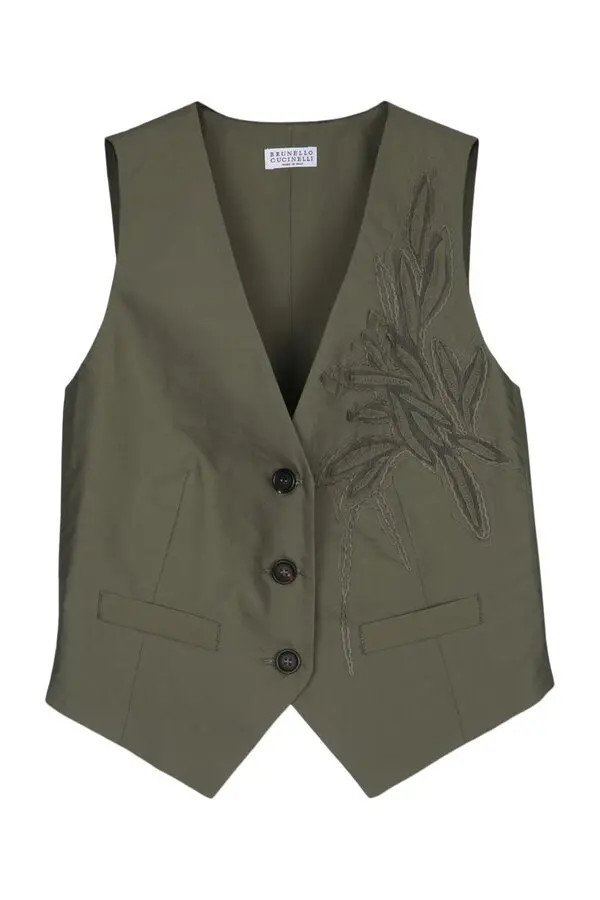 Brunello Cucinelli Padded Leather Vest - C3066