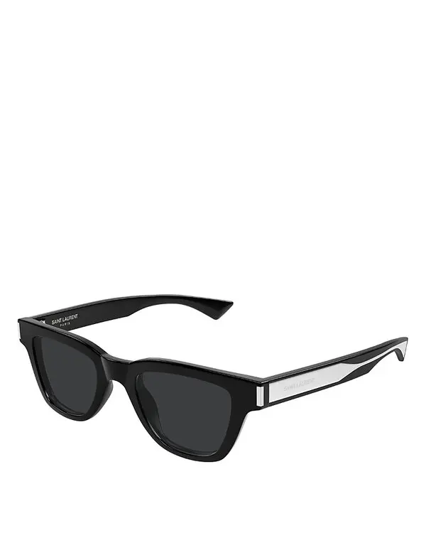 Saint Laurent Jacques Squared Sunglasses, 47mm - Black