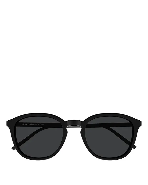 Saint Laurent Round Sunglasses, 53mm - Black