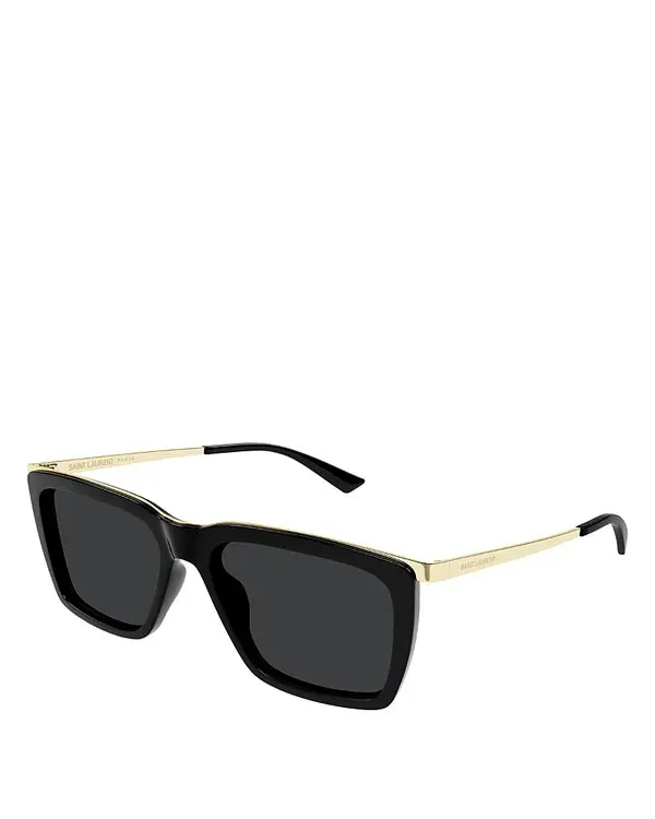 Saint Laurent Squared Sunglasses, 56mm - Black