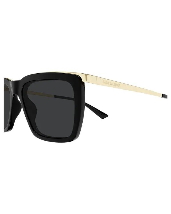 Saint Laurent Squared Sunglasses, 56mm - Black