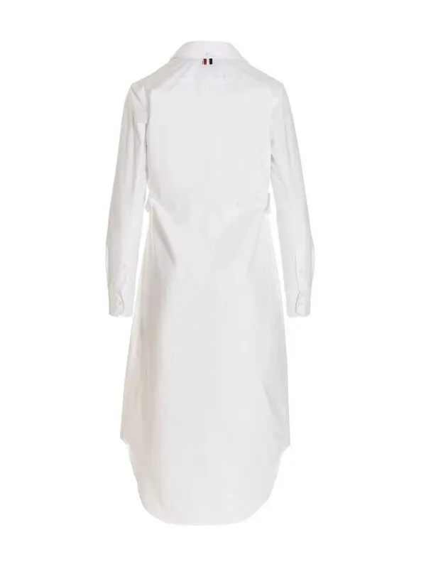 Thom Browne Oxford Cotton Shirt Dress In White - 61% Off