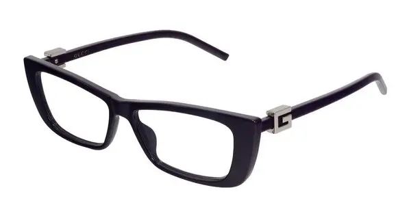 Gucci Full Rim Rectangle Eyeglasses - Violet Violet Transpa