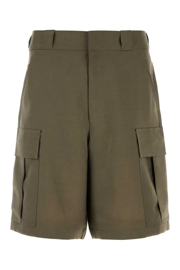 Prada Wool-cashmere Blend Pants - Green