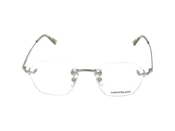 Montblanc Optical Eyeglasses Mb0403o - Silver Silver Transpa
