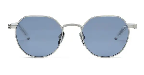 AKONI Full Rim Octagon Sunglasses - Silver